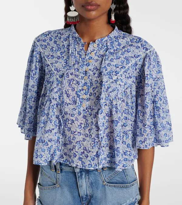 MARANT ETOILE Veelia Floral Cotton Top