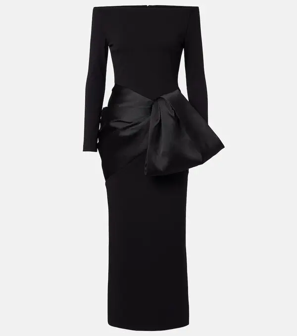 Solace London Rhianne Satin-trimmed Cocktail Dress - Black