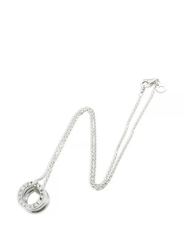 BVLGARI 18k White Gold B.zero1 Pendant Necklace - Silver