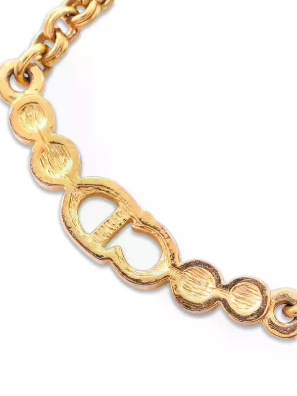 Dior 2000s Cd-logo Rhinestone Necklace