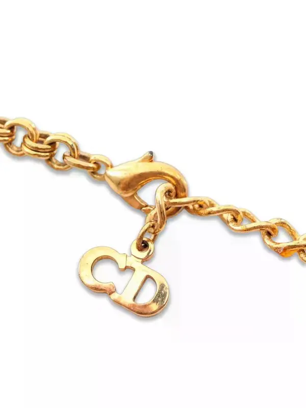 Dior 2000s Cd-logo Rhinestone Necklace