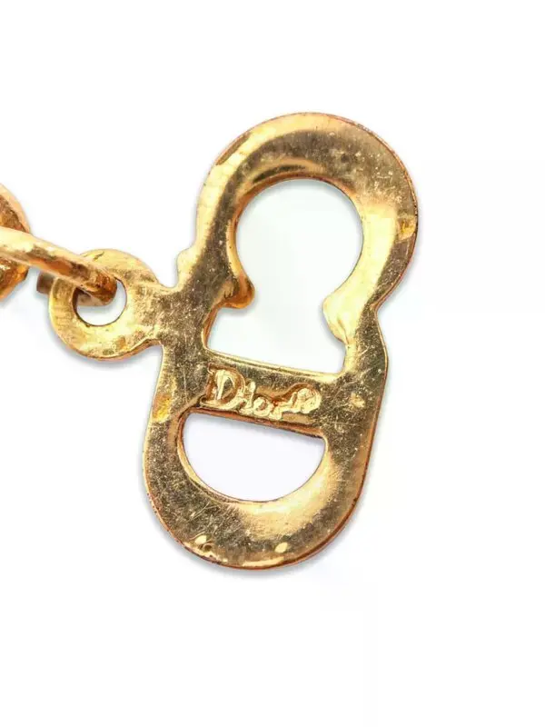 Dior 2000s Cd-logo Rhinestone Necklace