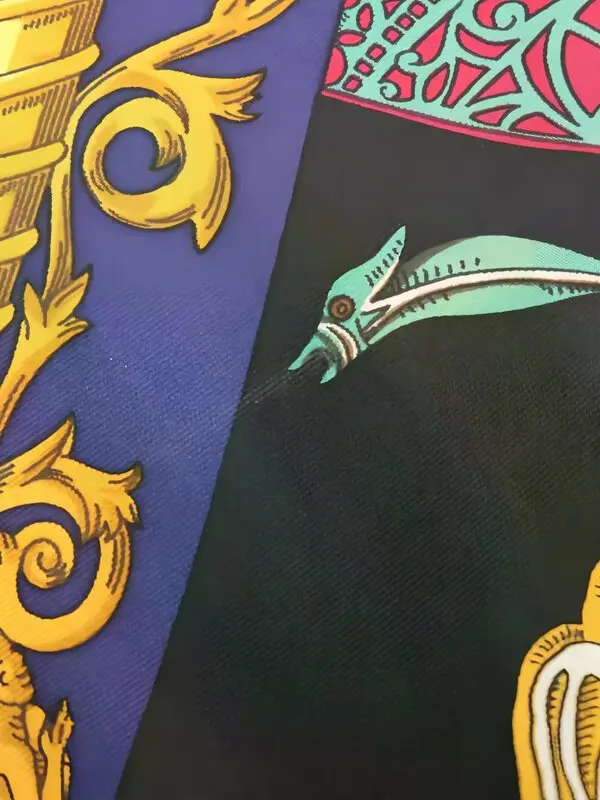 Hermès 2000s L'atlantide Printed Silk Scarf