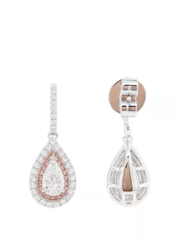 HYT JEWELRY 18kt White Gold Diamond Drop Earrings