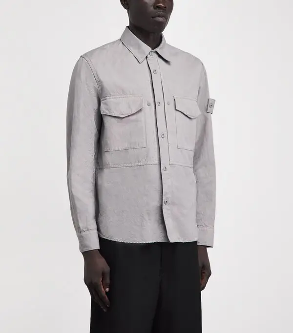 Stone Island Canvas Ghost Overshirt - Grey