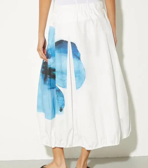 Max & Co. Cotton Floral Print Midi Skirt