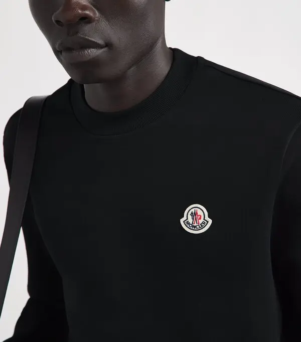Moncler Cotton Logo Sweatshirt - Black