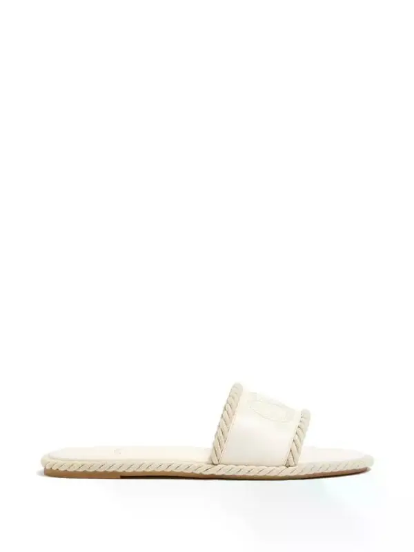 Valentino Garavani Nappa Leather Vlogo Torchon Slide Sandals