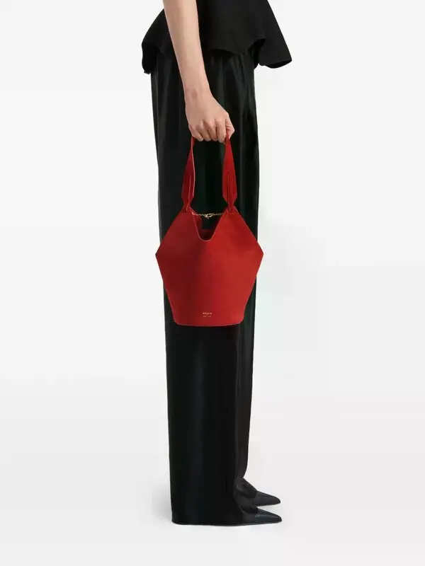 Khaite Mini Lotus Tote In Suede
