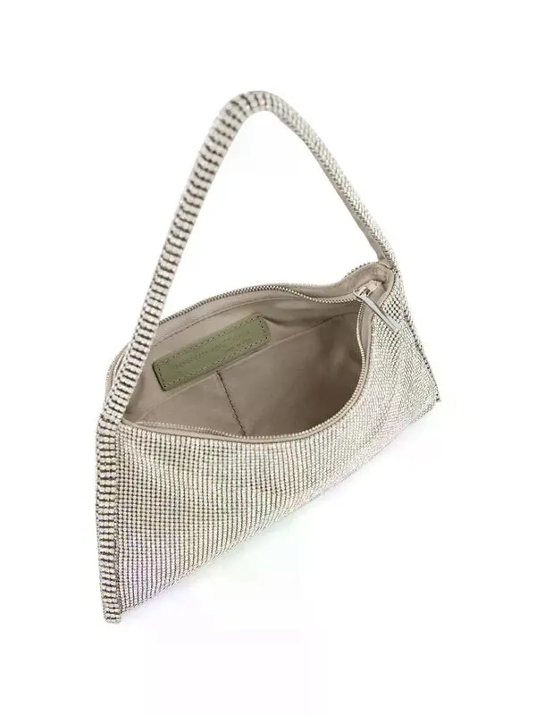 Benedetta Bruzziches Rhinestone Mesh Shoulder Bag - Silver