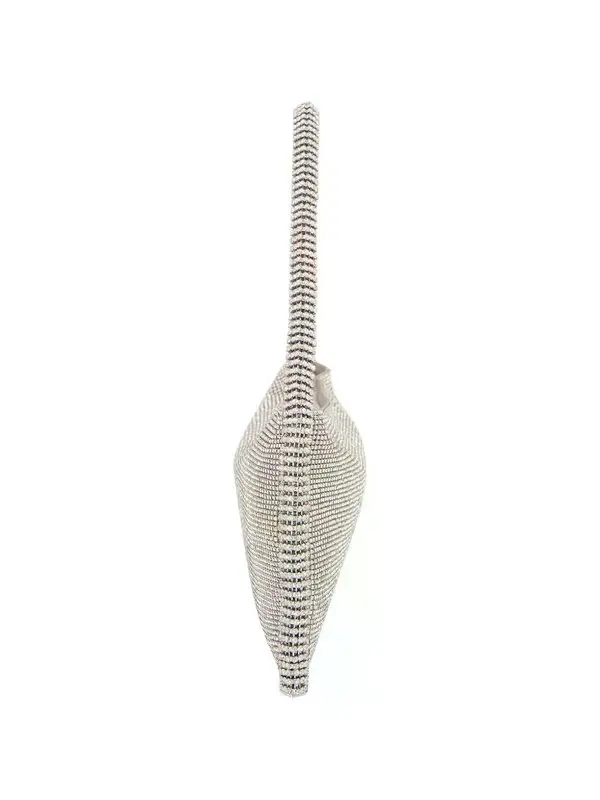 Benedetta Bruzziches Rhinestone Mesh Shoulder Bag - Silver