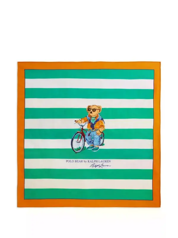 Polo Ralph Lauren Striped Square Scarf - Green