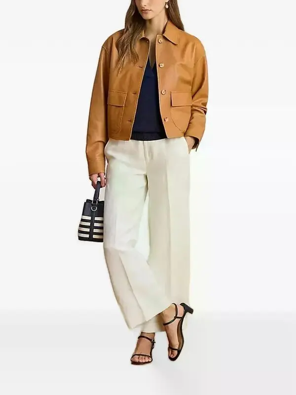 Ralph Lauren Pleated Cropped Trousers - Neutrals