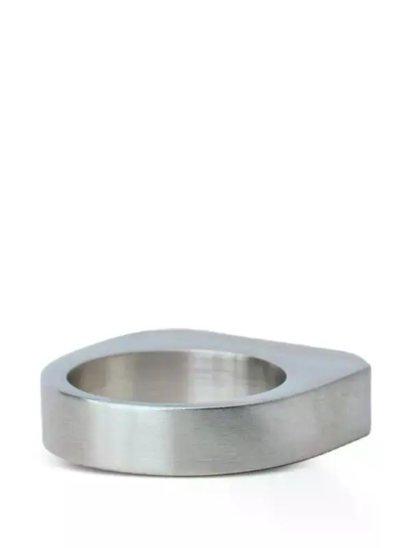 Rick Owens Brushed Rectangular Ring - Silver