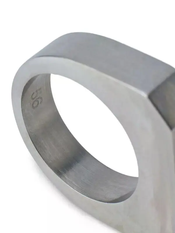 Rick Owens Brushed Rectangular Ring