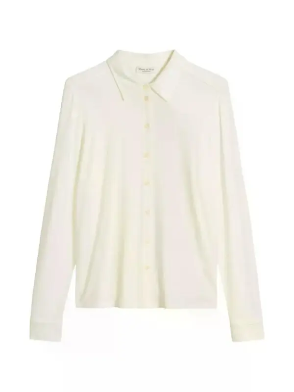 Marc O'polo Button-front Long-sleeve Blouse - Neutrals