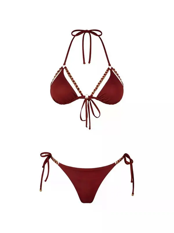MAZZEI Chain Embellished Triangle Bikini
