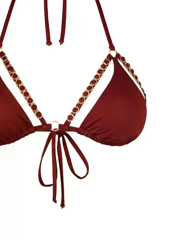 MAZZEI Chain Embellished Triangle Bikini