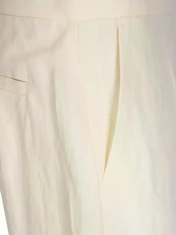 Sportmax Cream Flared Trousers - Neutrals