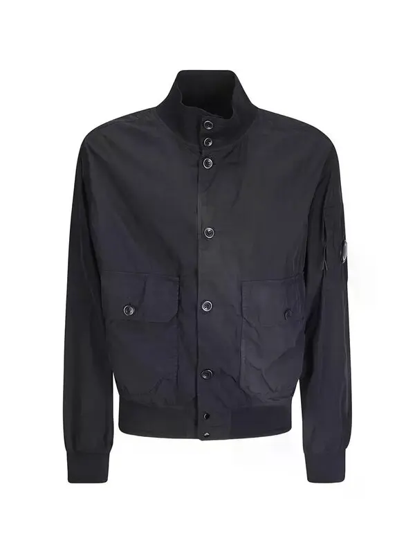 C.P. COMPANY Chrome-r Button Bomber Jacket - Black