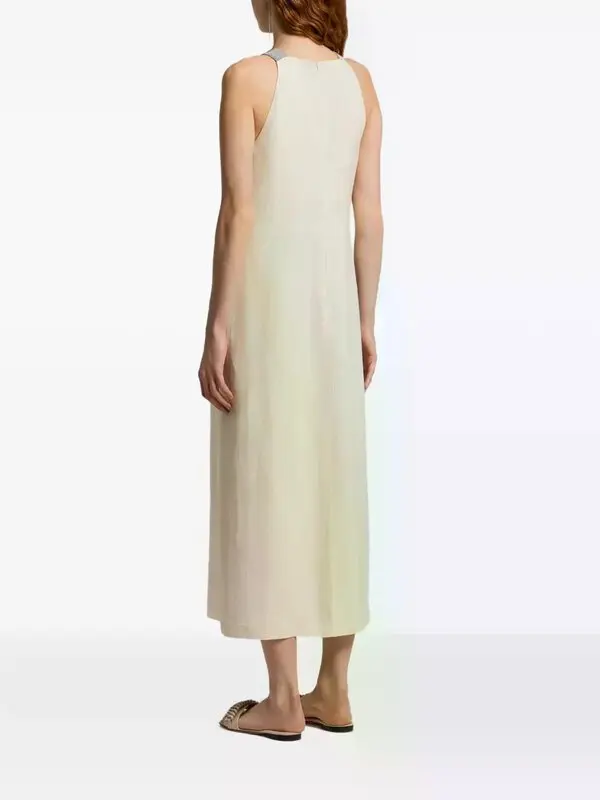 Peserico Halterneck Keyhole Midi Dress