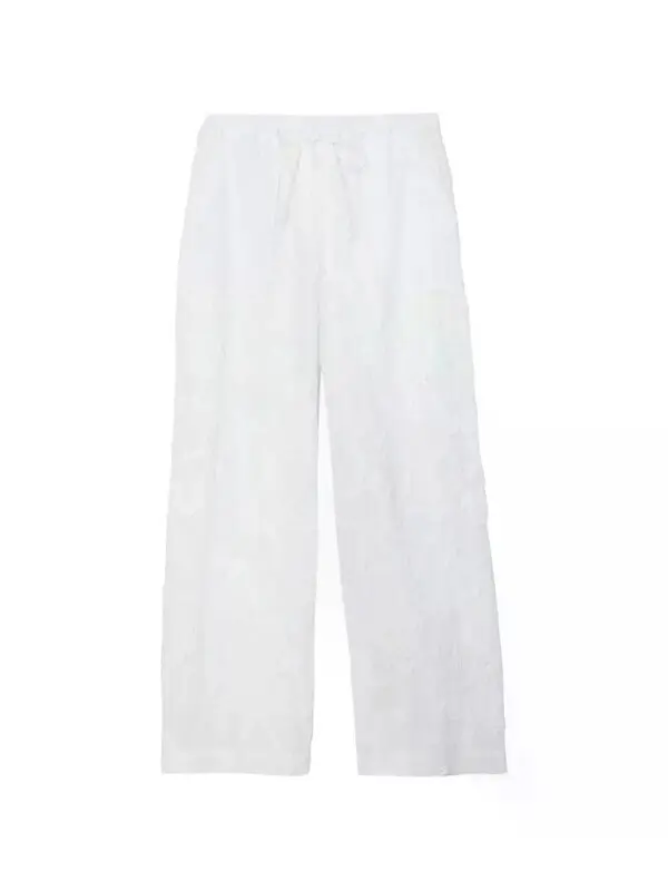 3.1 Phillip Lim Wide Leg Floral Trousers - White