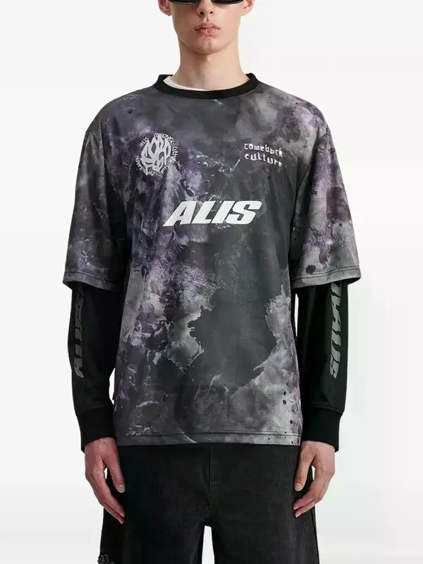 ALIS Graphic Print Layered Sweatshirt