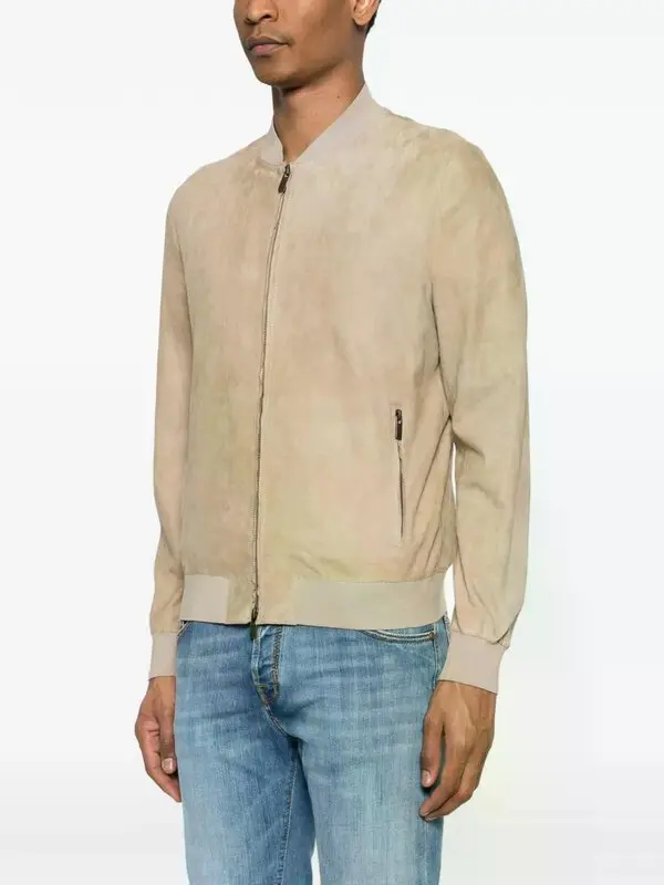 SALVATORE SANTORO Zip Pocket Suede Jacket