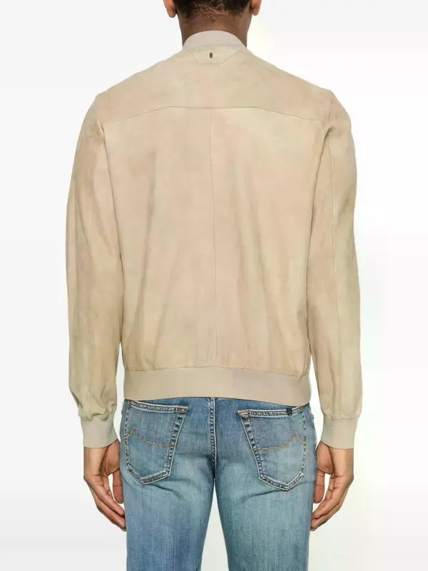 SALVATORE SANTORO Zip Pocket Suede Jacket