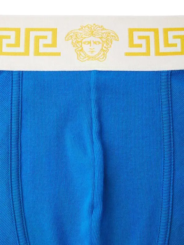 Versace Ribbed Cotton-jersey Trunks