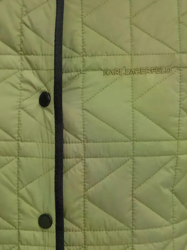 Karl Lagerfeld Quilted Jacket With Contrasting Trims - Green