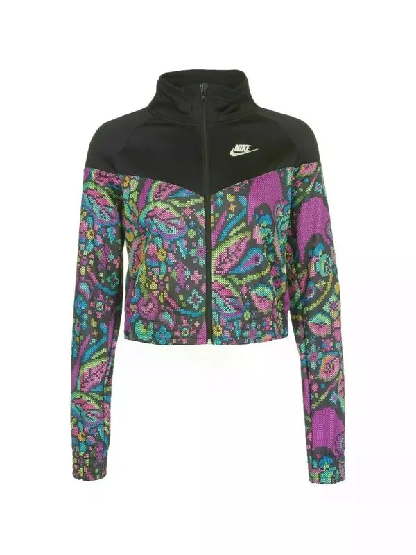 Nike Printed Cropped Zip Fastening Jacket