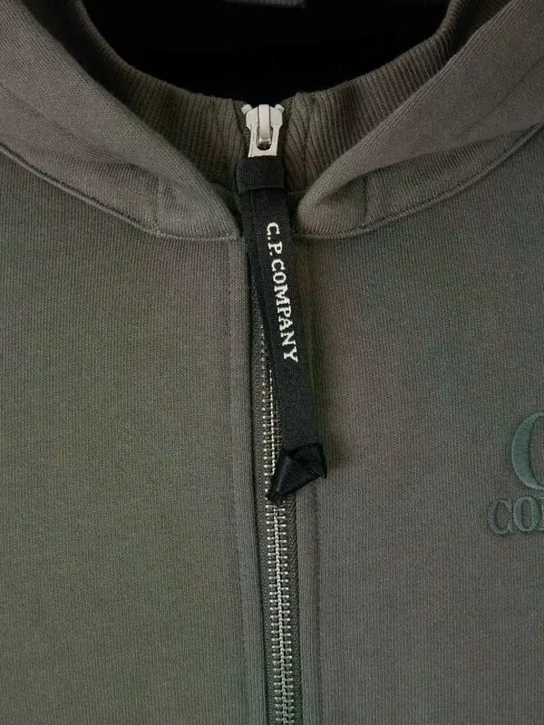 C.P. COMPANY Zip-up Hoodie With Logo Detail
