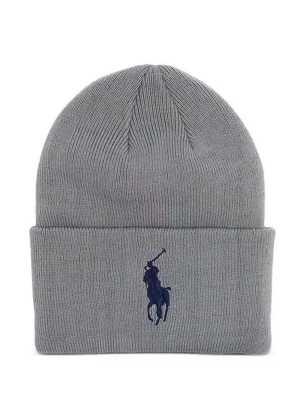 Polo Ralph Lauren Big Pony Cuff Beanie Hat - Grey