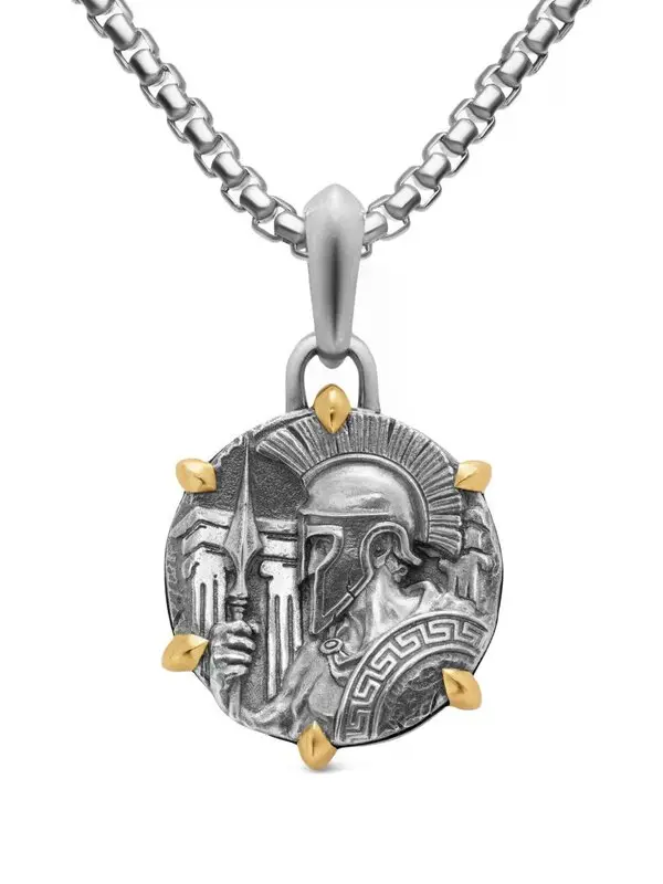 David Yurman Ares Amulet In Sterling And 18k Yellow Gold - Silver