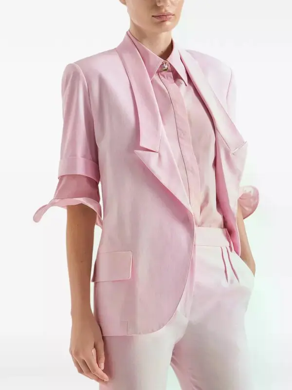 GENNY Short-sleeve Blazer - Pink