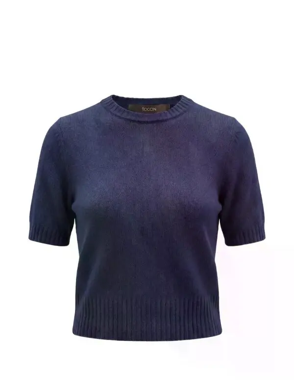 TOCCIN Elsie Short-sleeve Sweater - Blue