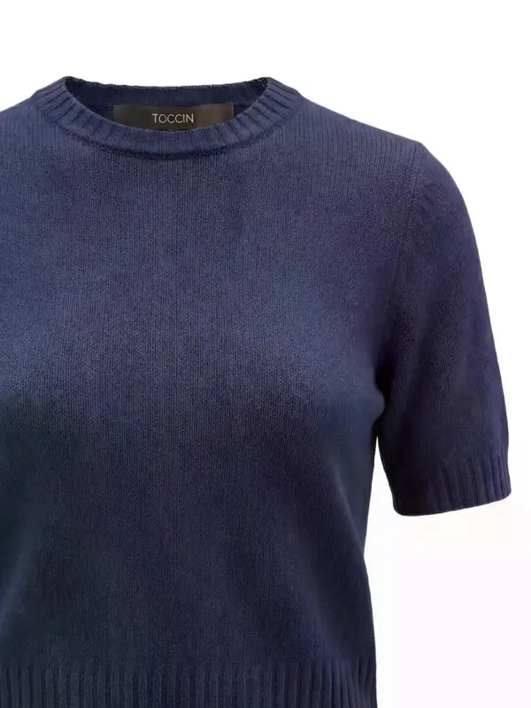 TOCCIN Elsie Short-sleeve Sweater - Blue