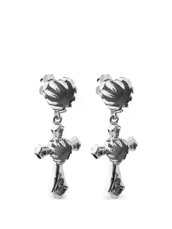 STOLEN GIRLFRIENDS CLUB Cross Sterling Earrings - Silver
