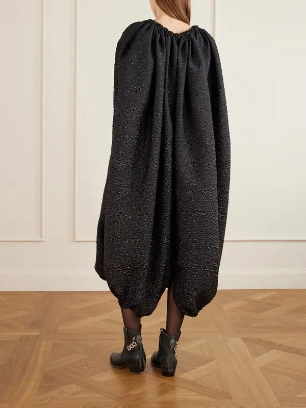 Comme Des Garçons Gathered Cloqué Midi Dress