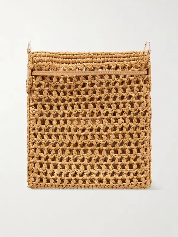 TOD'S Ebl Mini Woven Raffia Bucket Bag - Brown