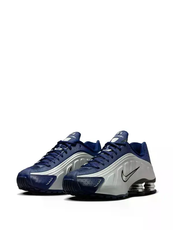 Nike Shox R4 Sneakers With Perforated Detailing - Blue