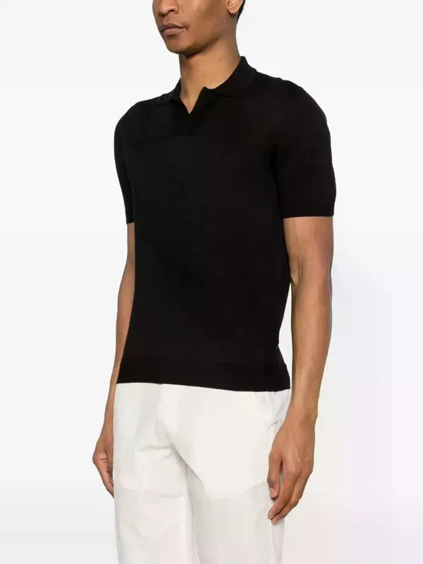 Tagliatore V-neck Short-sleeve Polo Shirt