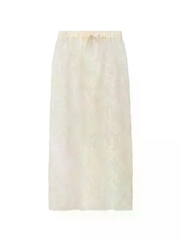 Fabiana Filippi Floral Lace Midi Skirt
