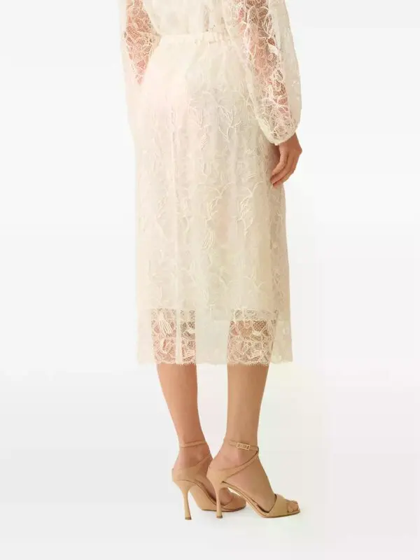 Fabiana Filippi Floral Lace Midi Skirt