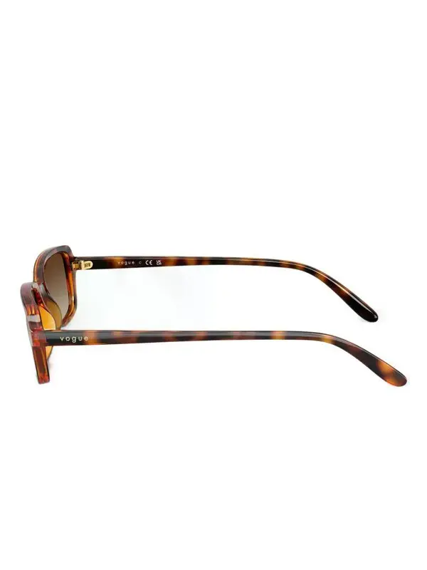 VOGUE EYEWEAR Havana Patterned Square Frame Sunglasses