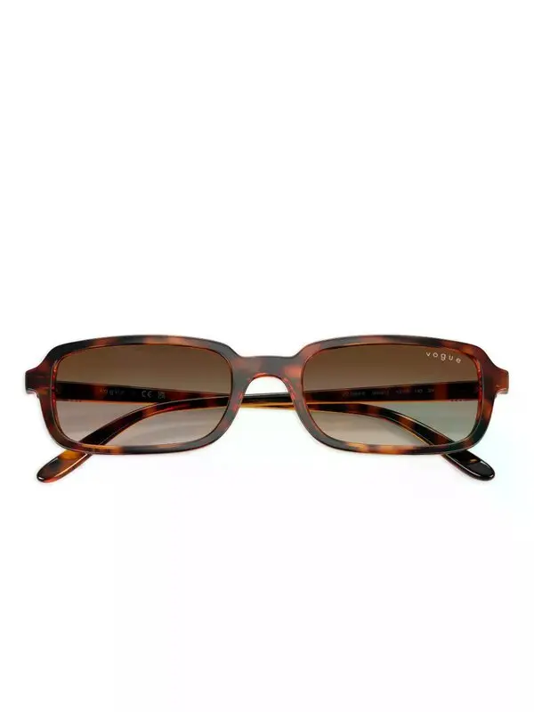 VOGUE EYEWEAR Havana Patterned Square Frame Sunglasses