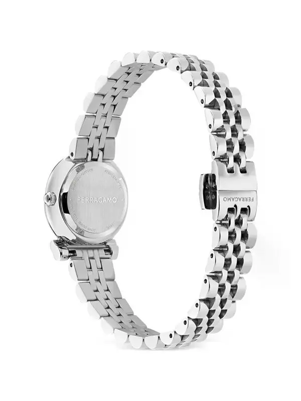 FERRAGAMO Gancini Twisted 23mm Watch With White Dial