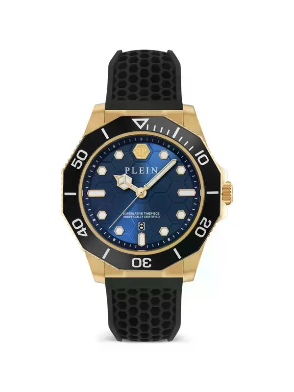 Philipp Plein Aquastorm 44mm Chronograph Watch With Silicone Strap