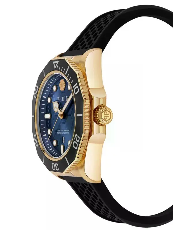 Philipp Plein Aquastorm 44mm Chronograph Watch With Silicone Strap